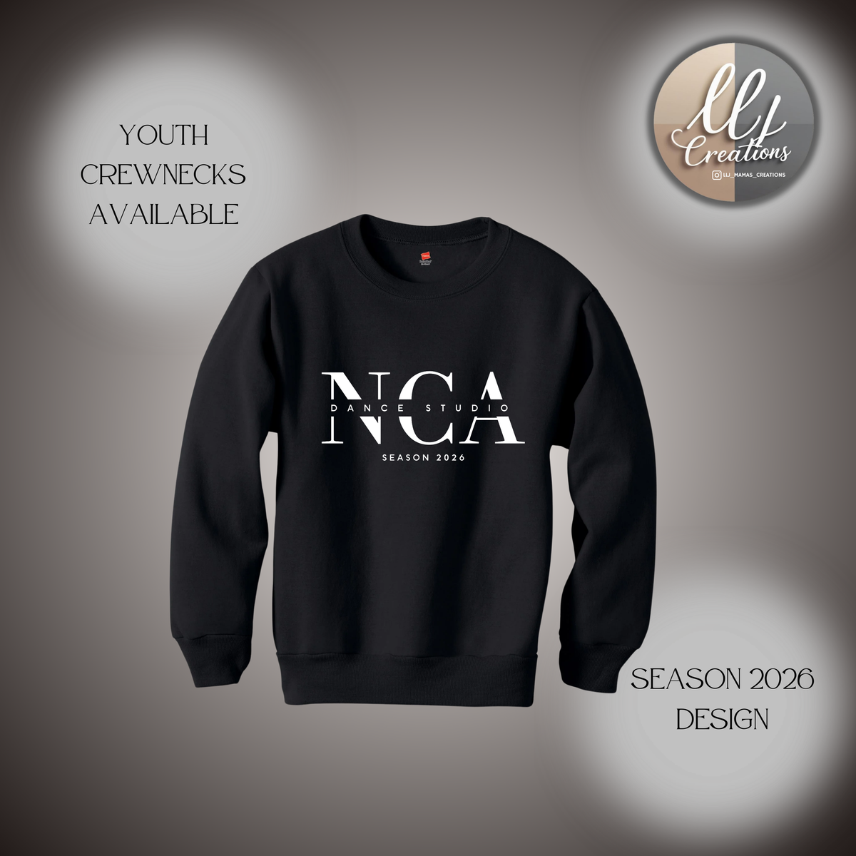 NCA 2026 Practice Gear - Youth Crewneck Sweatshirt – LLJ Creations